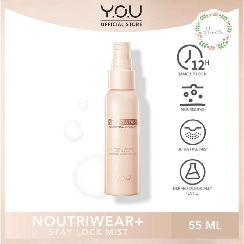Review Setting Spray YOU NoutriWear+ Stay Lock Mist Makeup