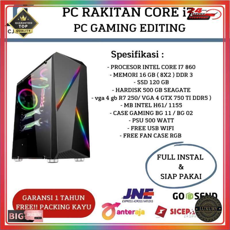 Jual Cpu Rakitan Pc Core I7 Ram 16 Gb Vga 4 Gb R7 250 Gaming Editing- di Seller LUXURY BANDUNG ...