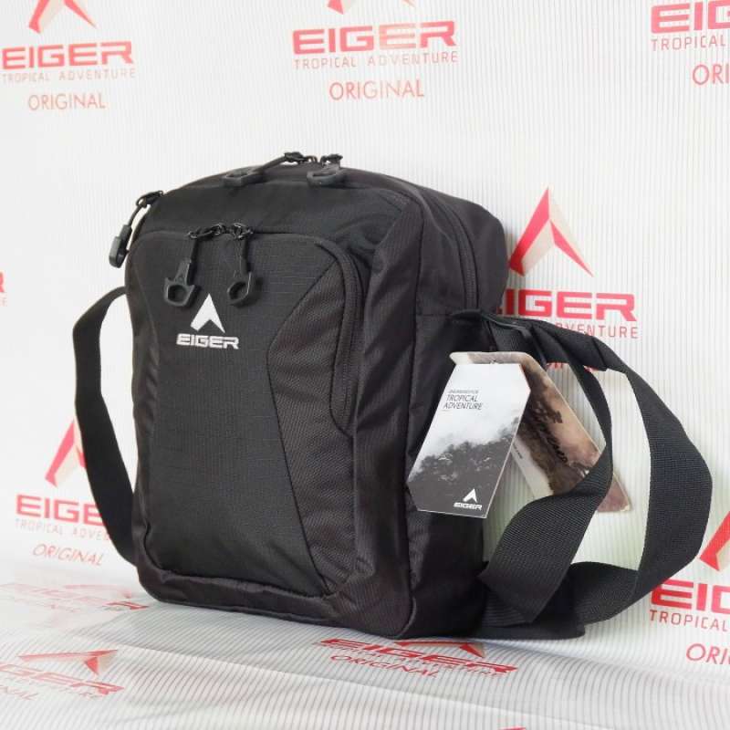 Jual Tas Eiger Shoulder Bag Simple Medium 2f - Original- Hitam, All ...