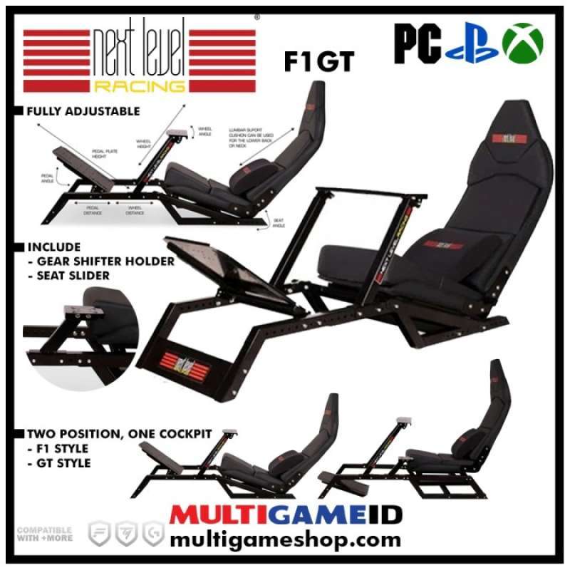 Jual Next Level Racing F1 GT Cockpit Seat Simulator + Wheel Stand ...