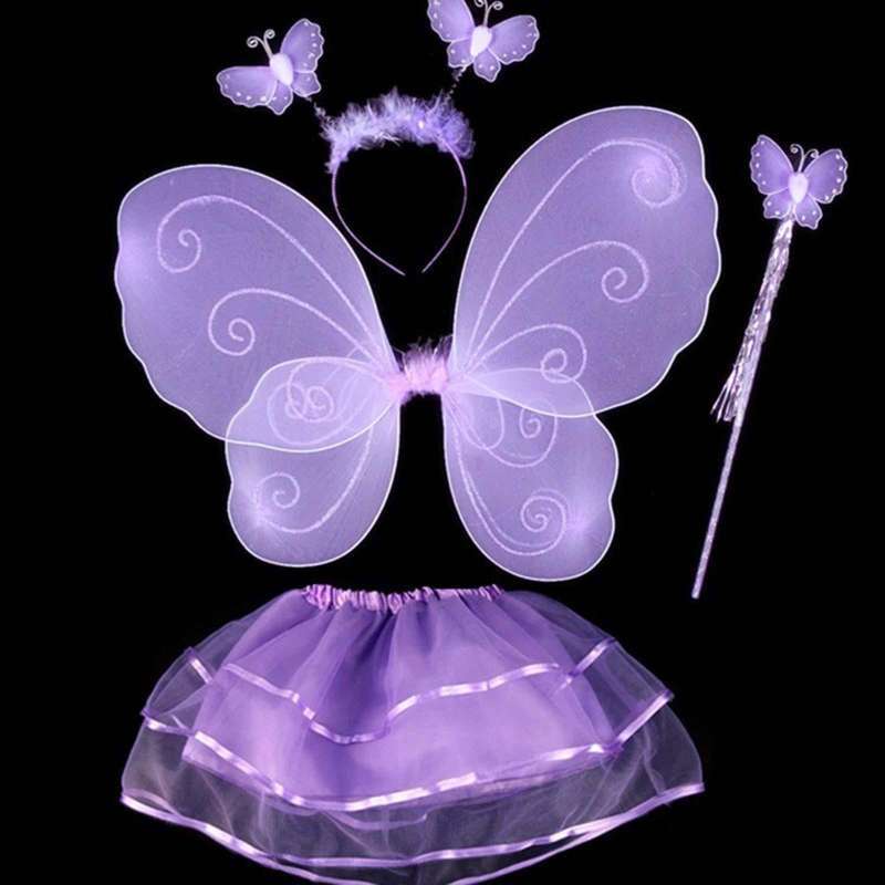 Jual Butterfly Wing Costume Fancy Dress Up Fairy Princess for Girls ...