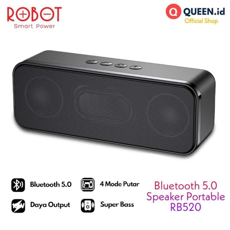 Jual ROBOT RB520 Wireless Bluetooth 5.0 Speaker Portable Super Bass Stereo di Seller QUEEN id ...