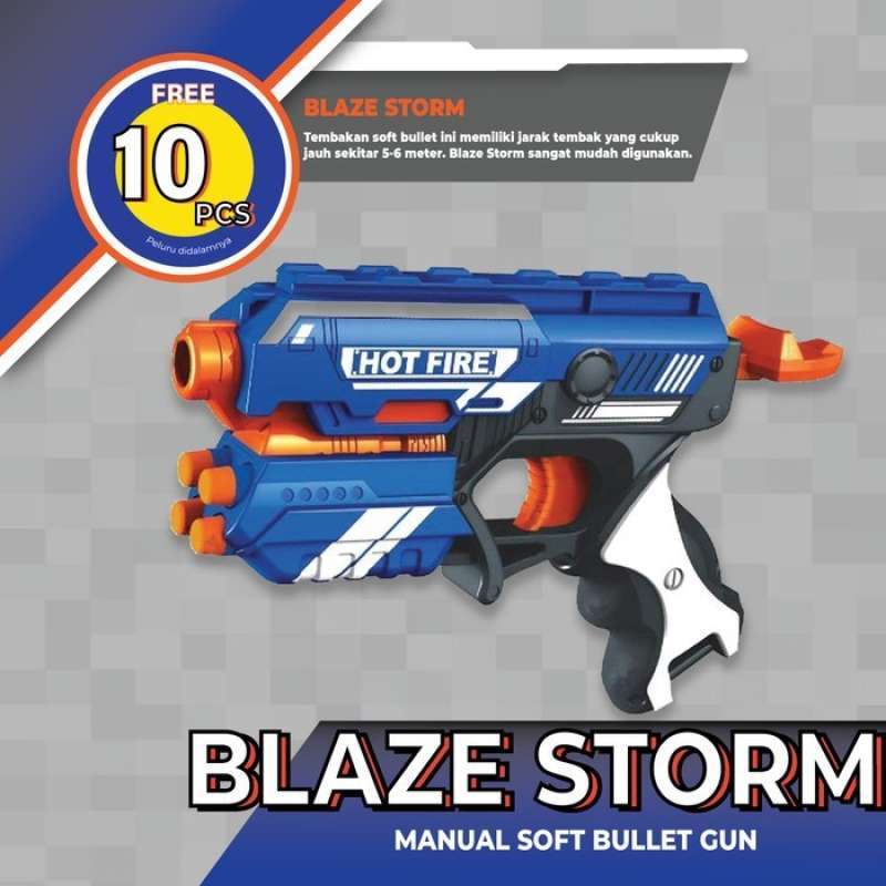 Jual Mainan Pistol Tembakan Manual Blaze Storm Gun Disruptor Hot Fire ...