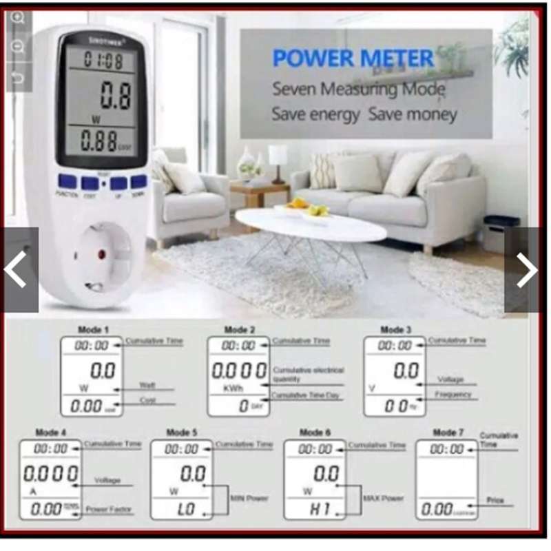 Promo Ac Watt Kwh Energy Meter Voltmeter Ukur Daya Listrik Tagihan Pln ...