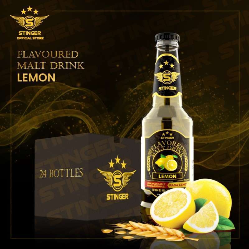 Jual STINGER LEMON Malt Drink [ dus isi 24 botol ] di Seller SOULSPIN ...