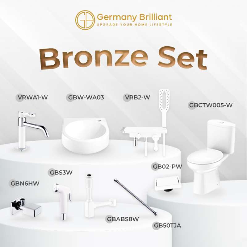 Promo Germany Brilliant Paket Bundling Kamar Mandi Set - Bronze Diskon ...