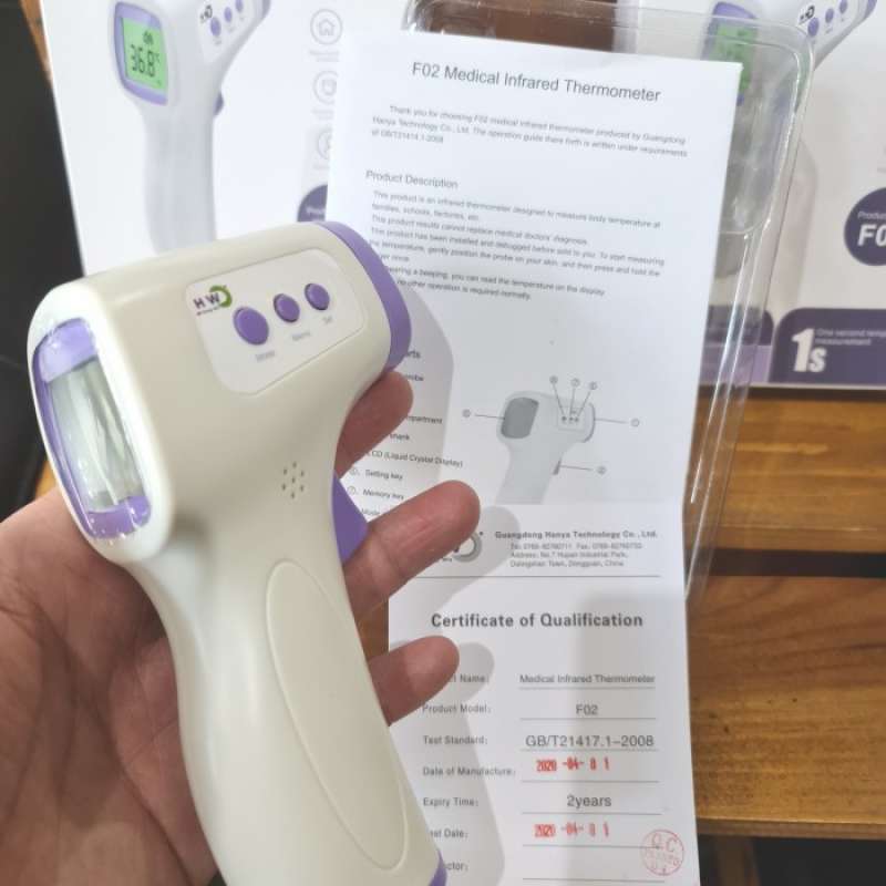 Promo Thermometer HW F02 thermogun Contactless Medical Infrared ...