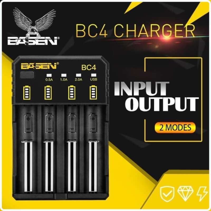 Jual Basen Bc4 Battery Charger 100% Authentic - Charger Vape Basen Bc4 ...