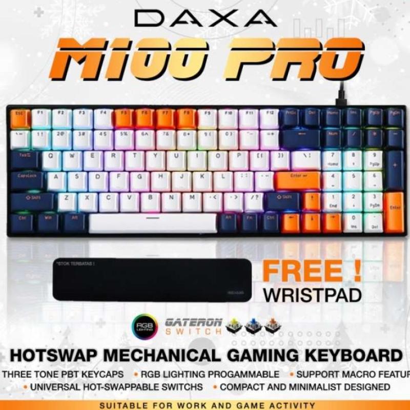 Jual Rexus Daxa M100 / M-100 Pro Hotswap Rgb Mechanical Gaming Keyboard ...