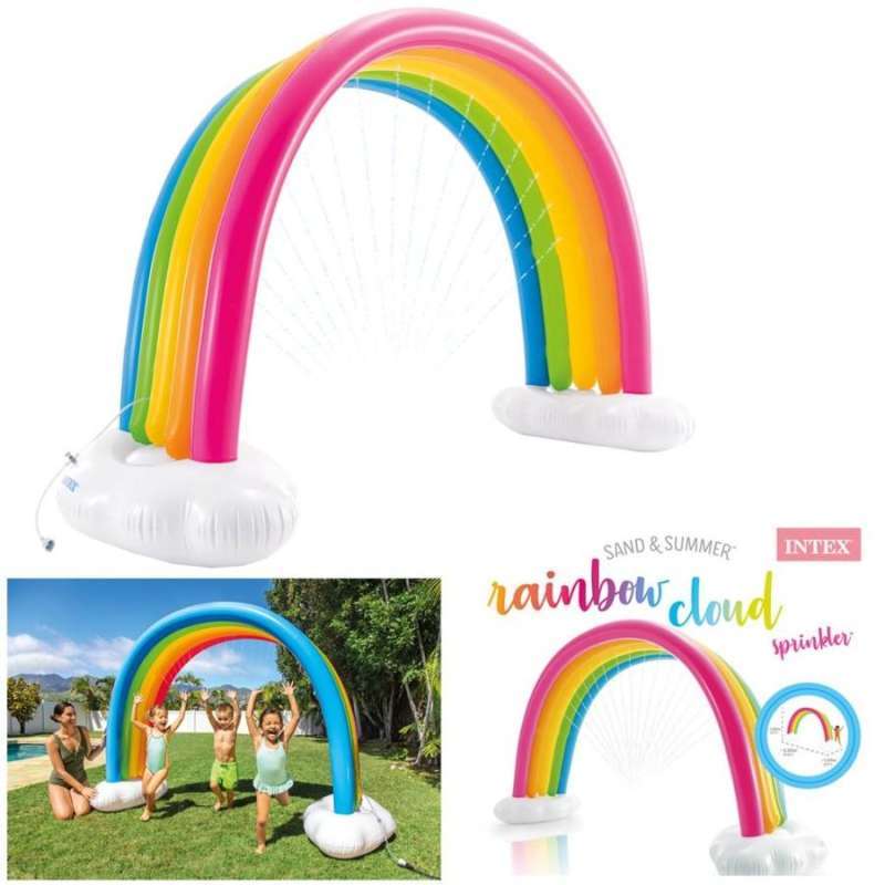 Jual Intex 56597 play center rainbow cloud sprinkler outdoor water toy ...