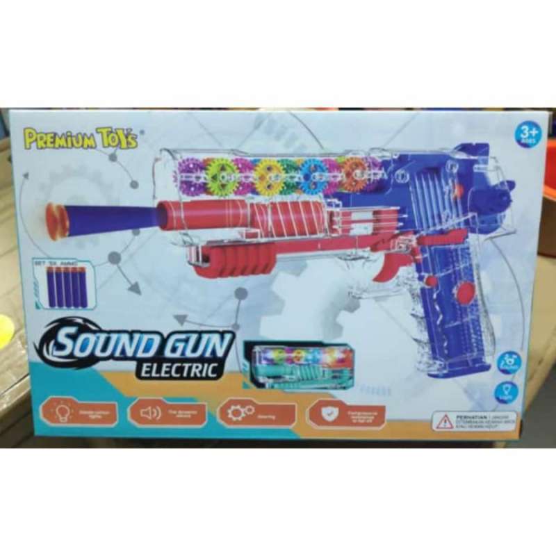 Jual Mainan anak soft bullet gun sound gun electric pistol anak di ...