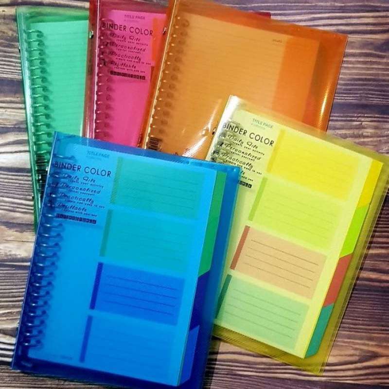 Jual TOPLA COLOR BINDER NOTE BUKU TEMPAT FILE LOOSE LEAF BESAR KECIL di ...