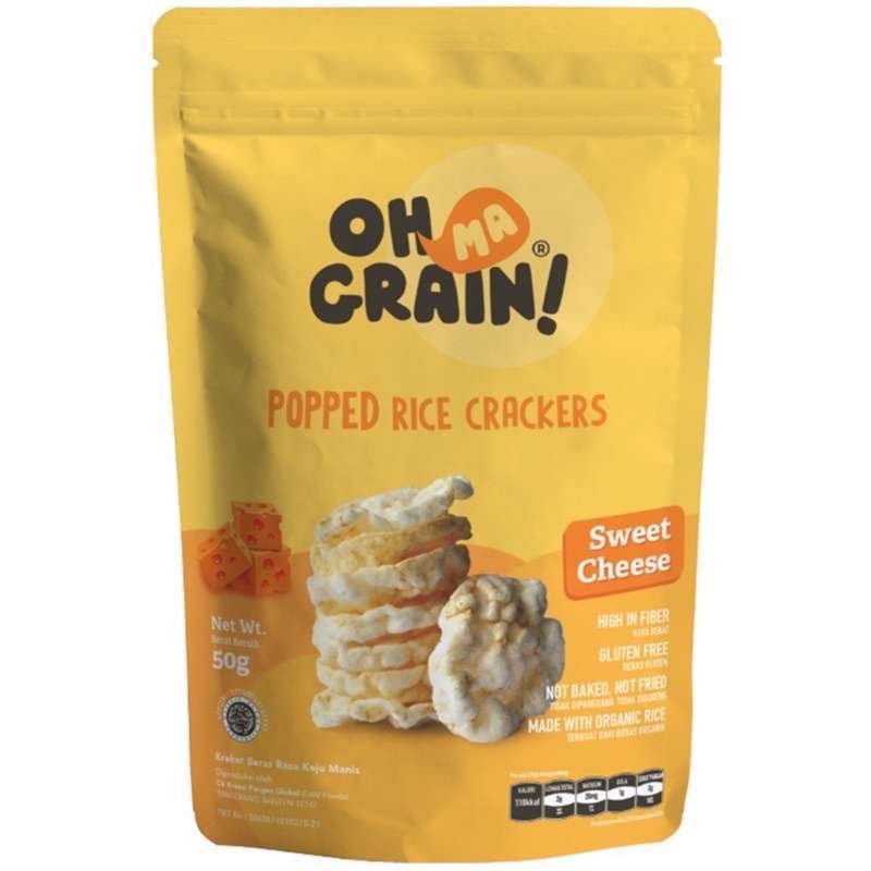Jual Oh Ma Grain - Popped Rice Crackers - Snack Sehat Tanpa Msg - Sweet ...