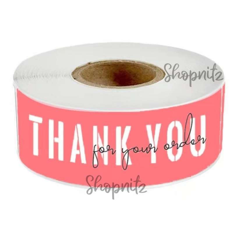 Jual Stiker Label Thank You Persegi Panjang Sticker Label Kue Kemasan ...