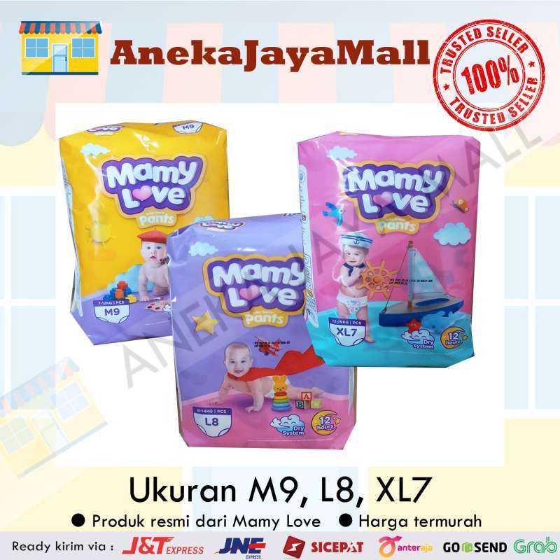 Jual Pampers Bayi Mamy Love Pants 1 Bag Ukuran M9 / L8 / Xl7 Tipe ...