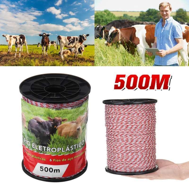 Jual Tali Pagar Listrik Gulung 500M. Poliwire Merah Putih dengan Tali ...