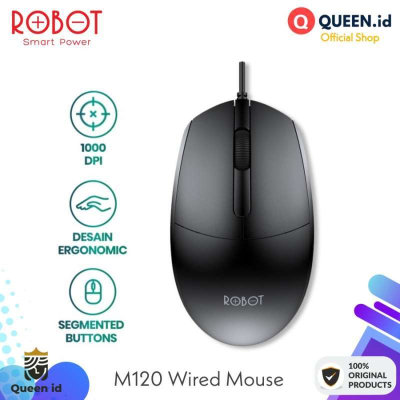Jual ROBOT M120 Wired Mouse 1000DPI For PC Laptop Mouse Kabel USB di ...