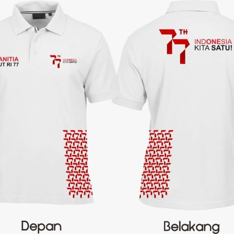 Jual BAJU - KAOS POLO PANITIA HUT RI 77 INDONESIA SATU - KEMERDEKAAN RI 77 di Seller ...
