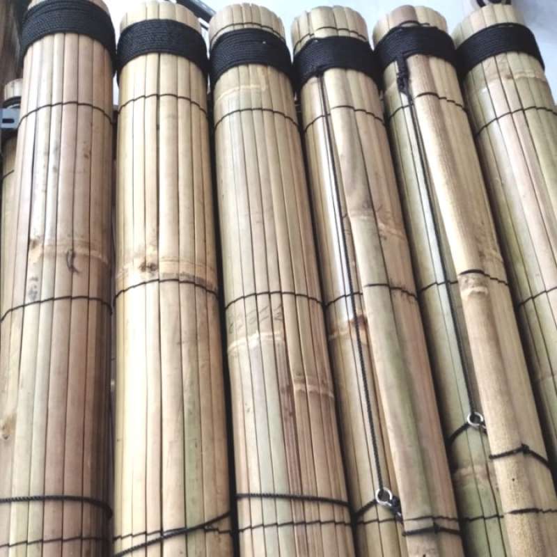 Promo Tirai Bambu Kulit Putih L 200Cm X P 300Cm Diskon 12% di Seller ...