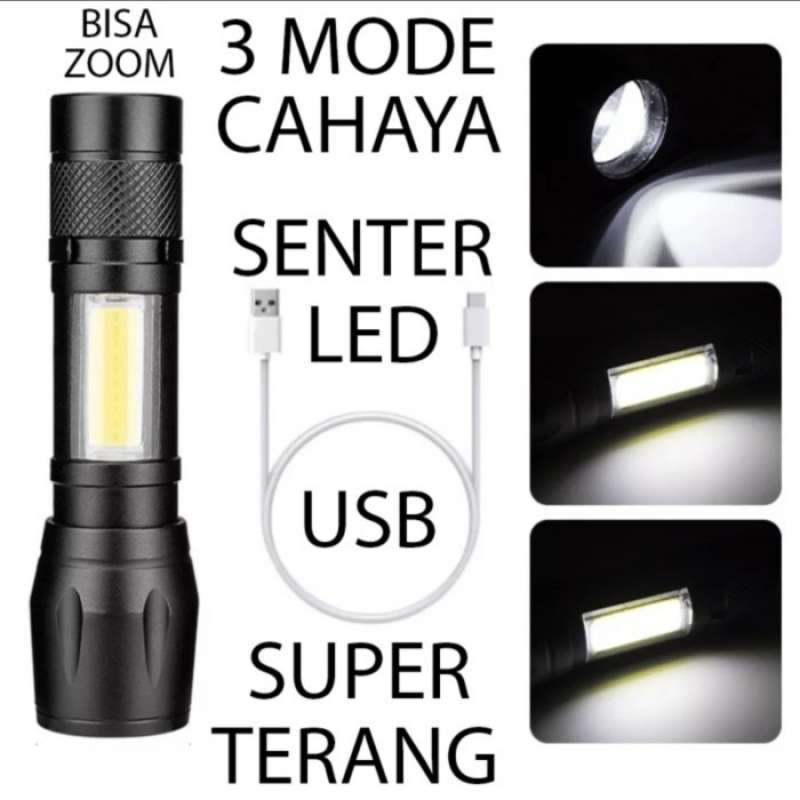 Promo SENTER SWAT ZOOM SENTER POLICE LED SENTER TANGAN MINI LED COB ...
