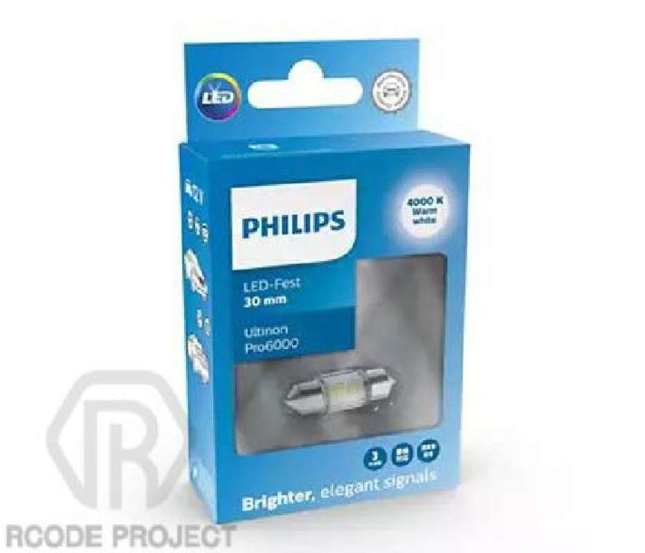 Jual Philips Ultinon Pro6000 Led Festoon 30mm 4000k Lampu Interior ...