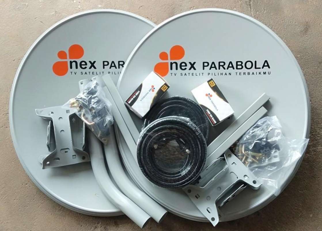 Jual Dish Offset 60cm x2set merk Nex berikut LNB dan Kabel di Seller VisionStar - Sekip Jaya ...