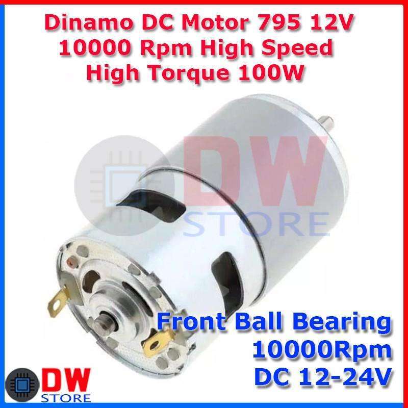 Jual Dinamo Dc Motor 795 12v 10000 Rpm High Speed High Torque 100w Di ...