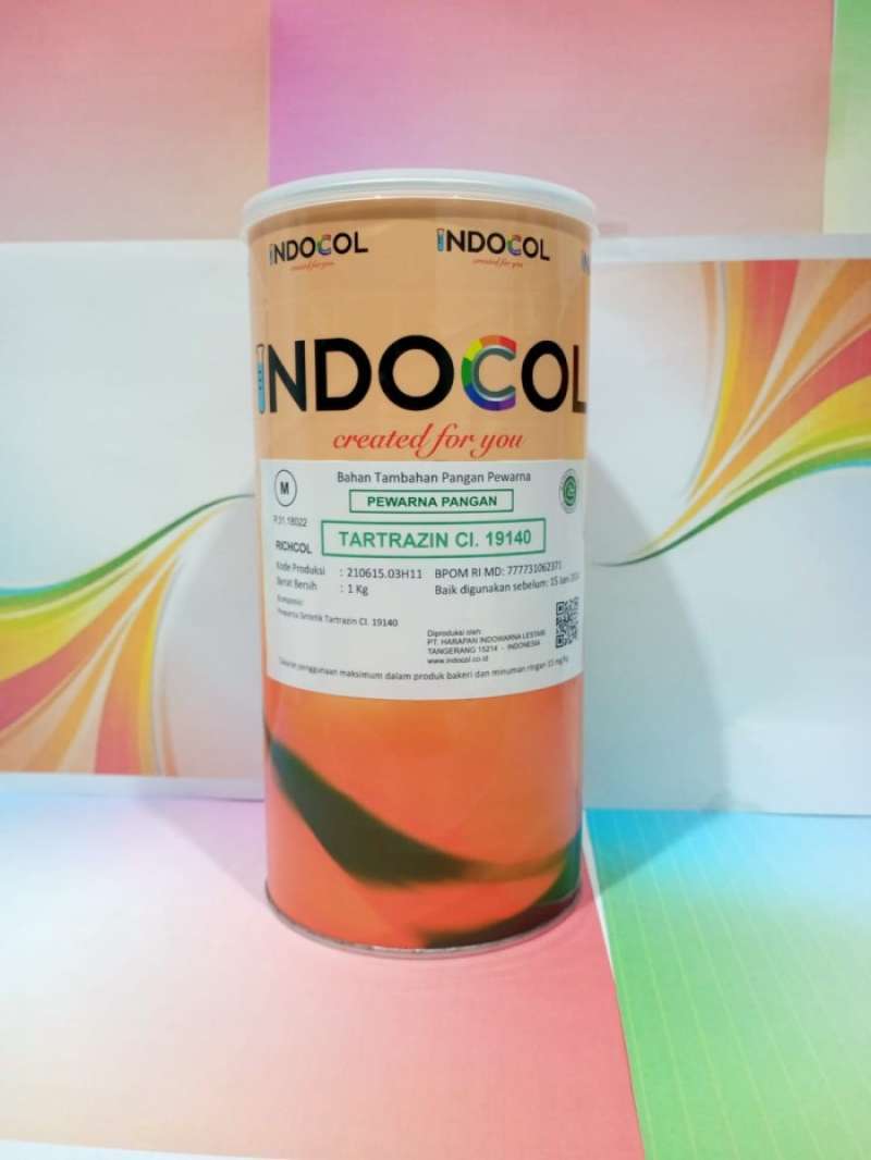 Promo OEM Pewarna Makanan INDOCOL ORIGINAL TARTRAZINE CI.19140 Diskon ...