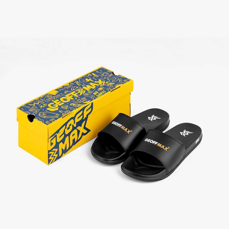 Jual Geoff Max Official - Wigora Black | Slippers | Sandal Unisex di ...