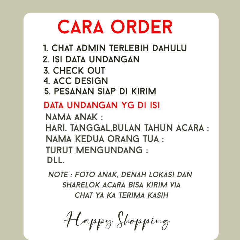 Jual Undangan Khitanan Sunatan Anak - Motif 2 Di Seller One_vect.prints ...