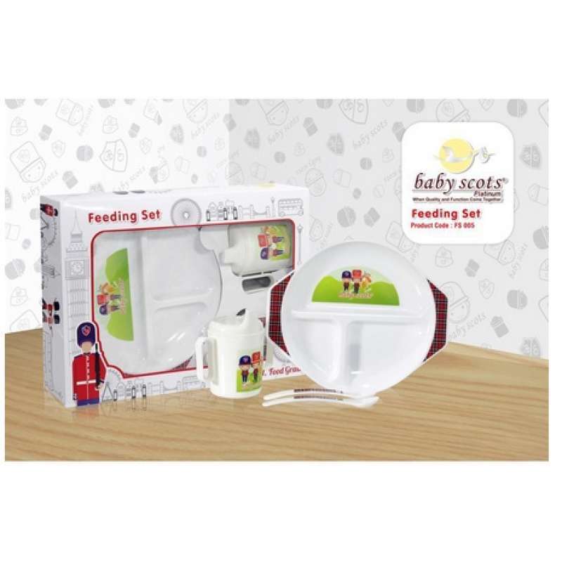 Jual Baby Scots Feeding Set Medium Fs005 / Set Peralatan Tempat Makan ...