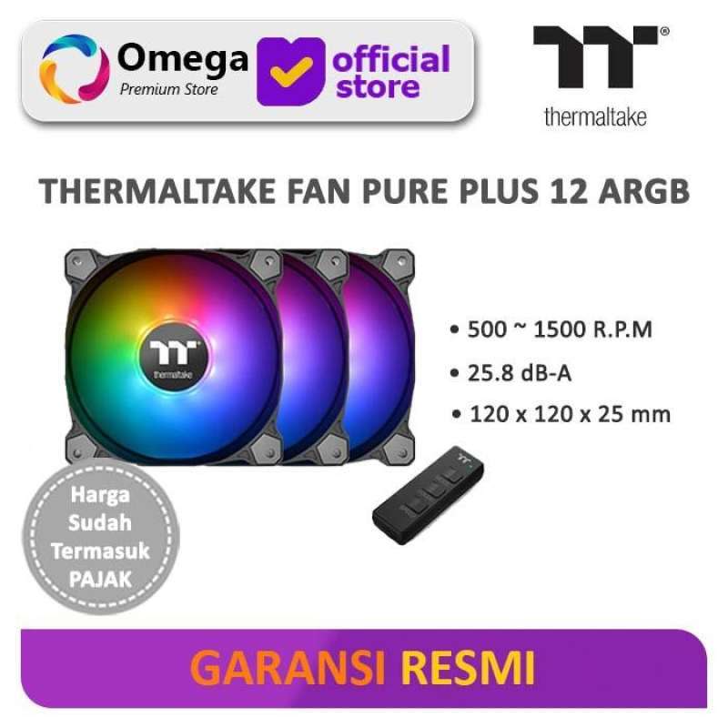 Jual Thermaltake Pure Plus 12 RGB Radiator Fan Premium Edition (3 Fan ...