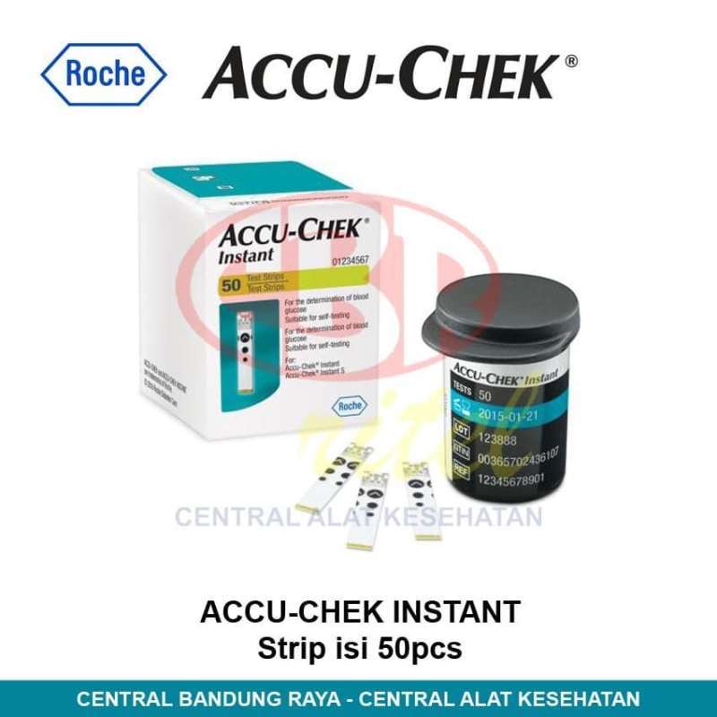 Jual ROCHE ACCU-CHEK Instant Strip Gula Darah / Glucose - isi 50pcs di ...
