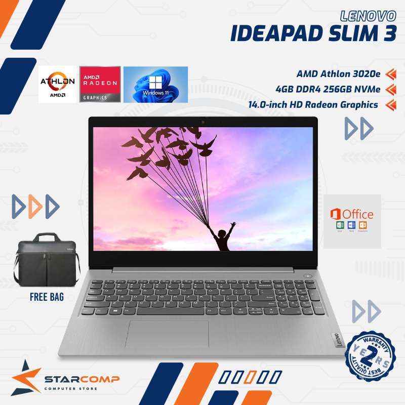 Jual LENOVO IDEAPAD SLIM 3 AMD 3020E 4GB 256SSD W11+OHS 14 HD di Seller ...