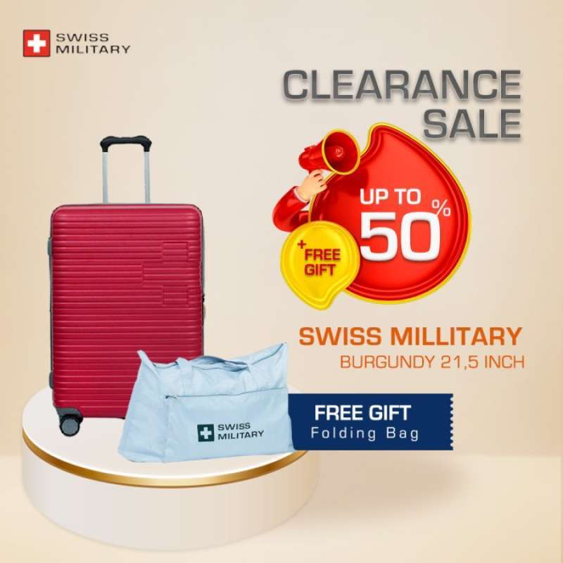 Promo Koper Swiss Military Style [26 & 21 Inch] - Wine 21 Diskon 12% Di ...