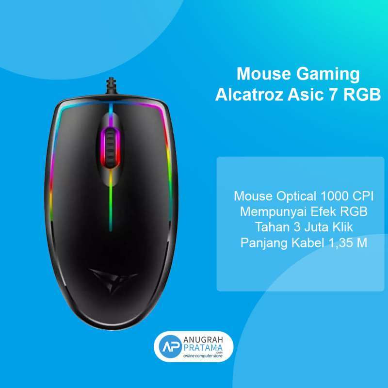 Jual Mouse Alcatroz Asic7 RGB FX - Gaming Mouse 1000 CPI di Seller ...