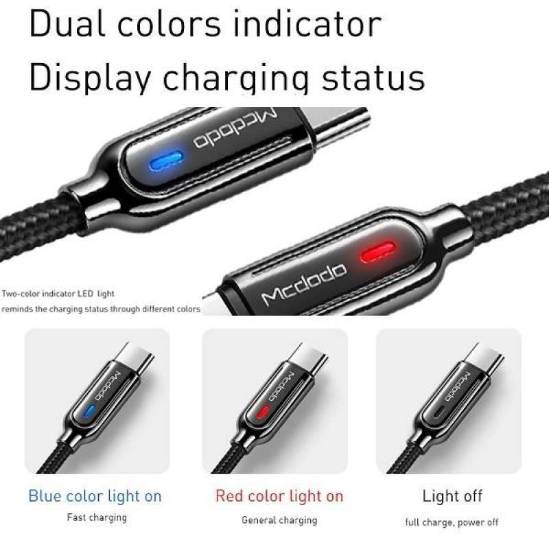 Promo Mcdodo CA-6190 Auto Disconnect Type C Kabel Data Fast Charging QC led Diskon 12% di Seller ...