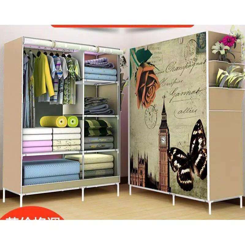 Promo Lemari Kain Karakter Lemari Pakaian Serbaguna - Butterfly Diskon ...