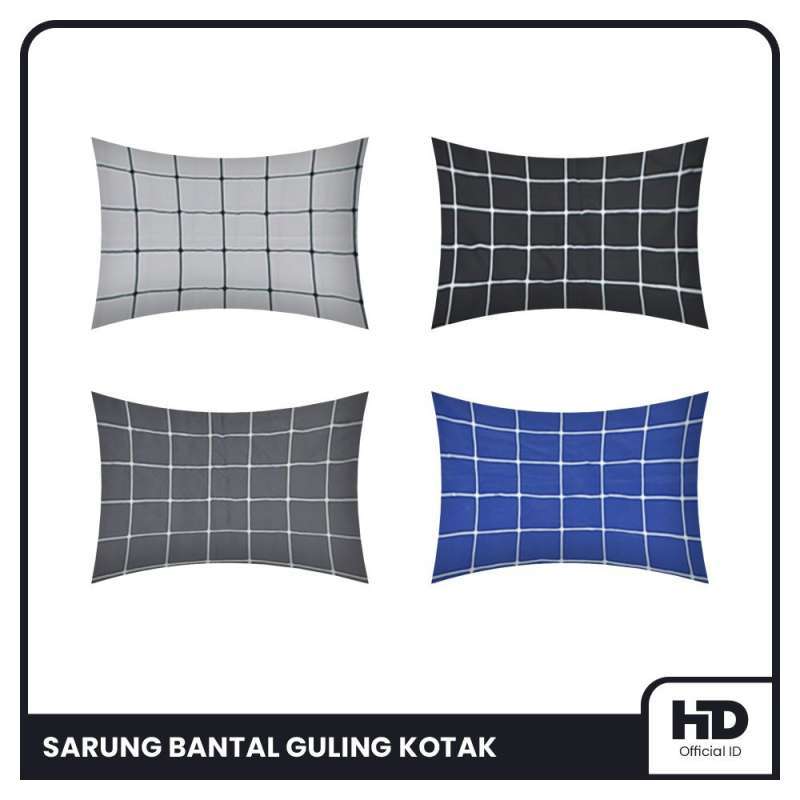 Jual Sarung Bantal Guling Motif Kotak dan Polos | Satuan dan Set Murah ...