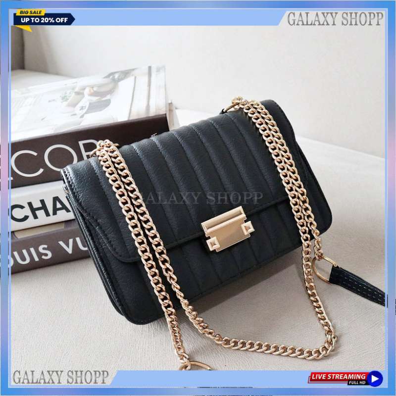 Jual Akaci Tas Selempang Syle Korea Bordir Salur Timbul Rantai Tebal di ...