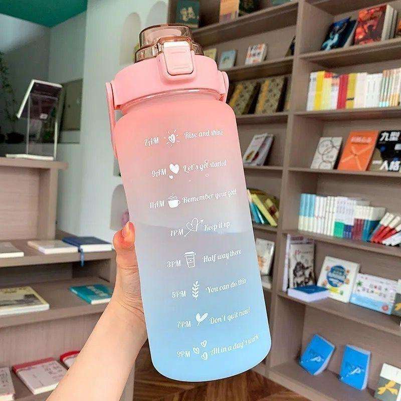 Jual Botol Minum Botol Air Motivasi 2 Liter Penanda Waktu Handle ...