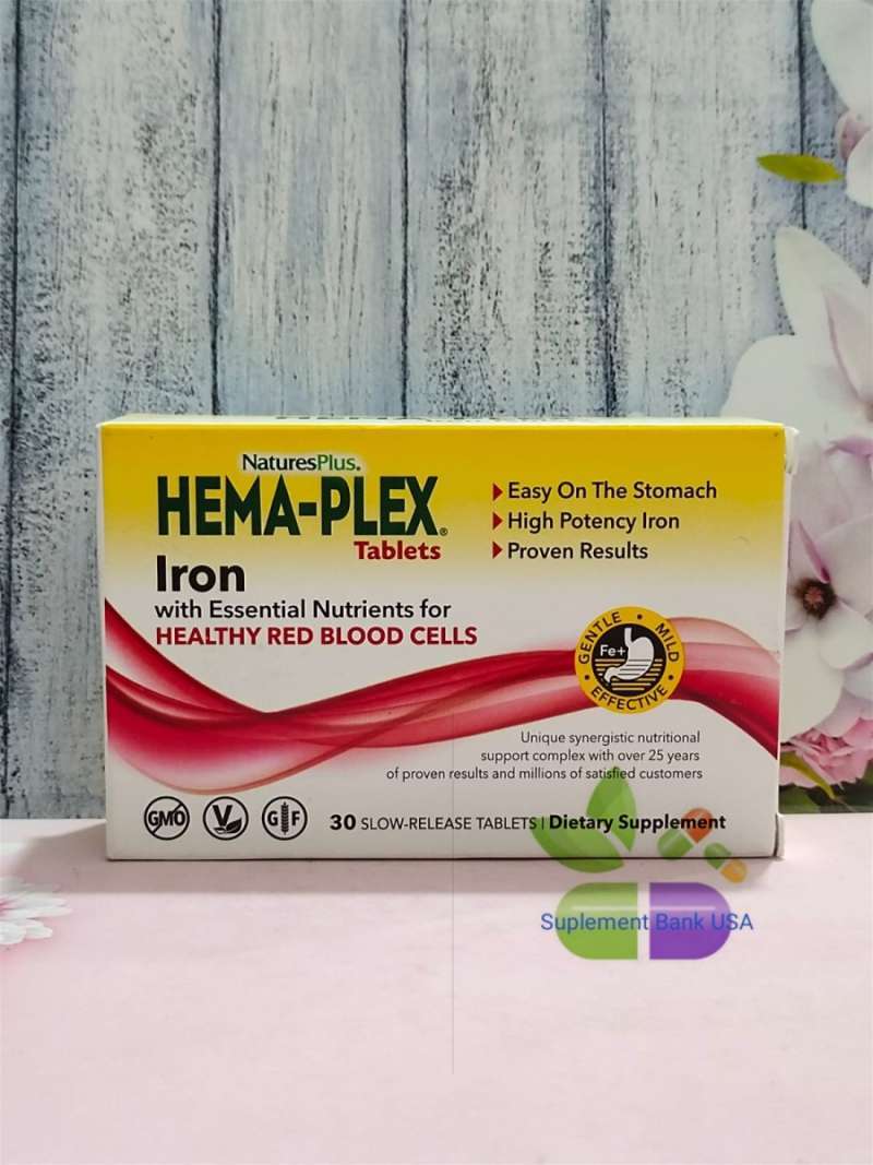 Jual (original) Naturesplus Hema Plex Iron 30 Slow Release Tablets Di ...