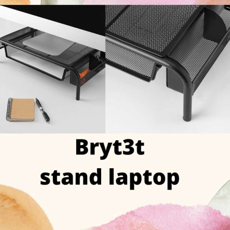 Jual IKEBRYt meja monitor dengan laci, jaring/hitam di Seller Cullen ...