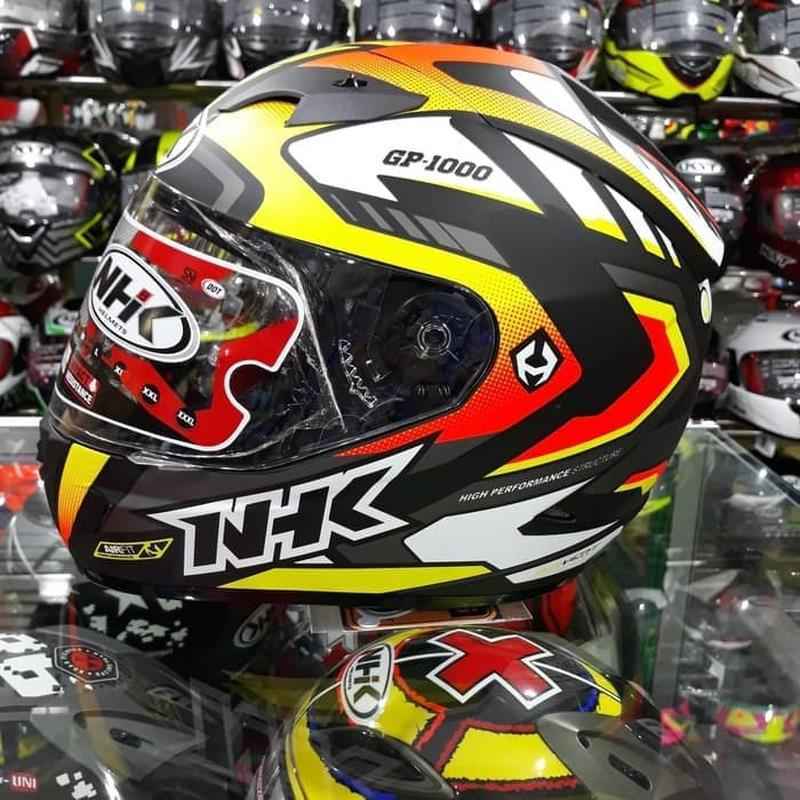 Jual Helm NHK Gp1000 million orange white fullface nhk gp 1000 milion di Seller Bursa Sparepart ...