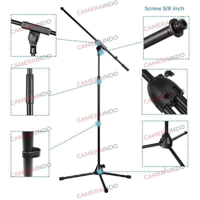 Jual Stand Mic Alctron Sm209 Standing Microphone Up Down Multi Body ...