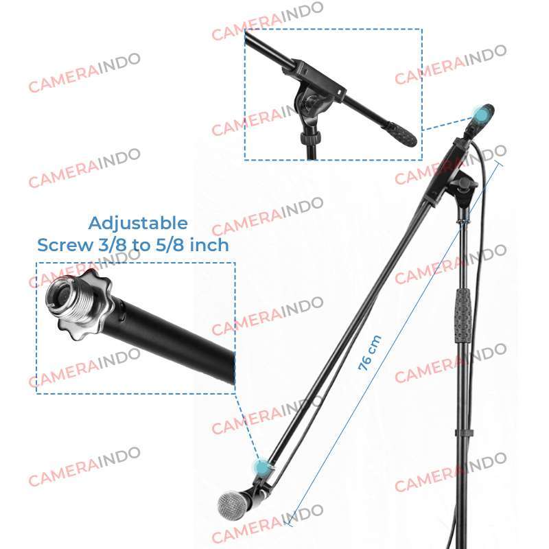 Jual Stand Mic Alctron Sm209 Standing Microphone Up Down Multi Body ...
