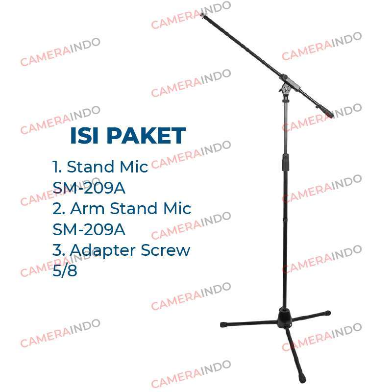 Jual Stand Mic Alctron Sm209 Standing Microphone Up Down Multi Body Besi Di Seller Cameraindo ...