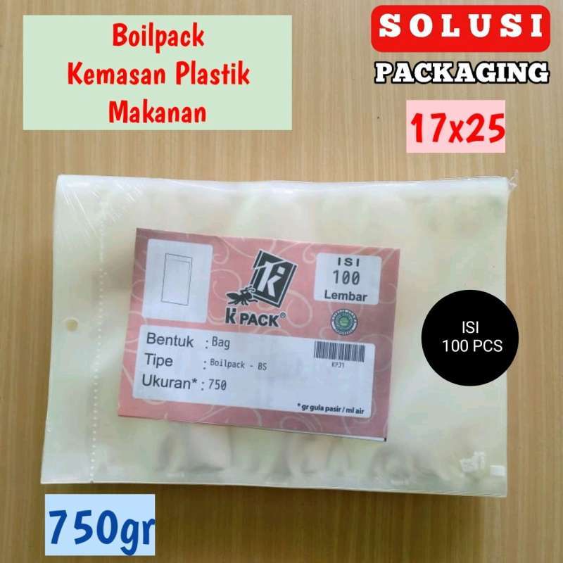 Jual ISI 100 PCS BOILPACK 750gr KEMASAN PLASTIK MAKANAN DAPAT ...