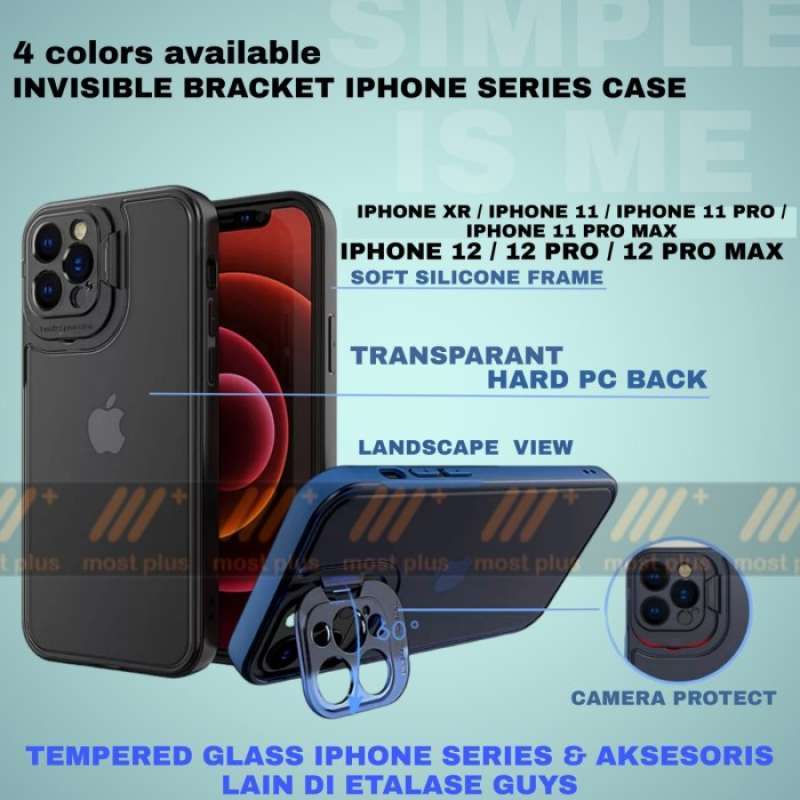Promo CASING IPHONE 11 / XR SERIES & IPHONE 12 SERIES INVISIBLE BRACKET ...