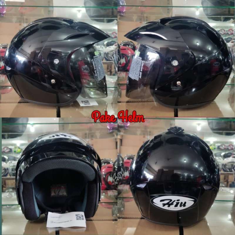 Promo HELM HIU NICO HALF FACE HITAM GLOSSY Diskon 36% di Seller Gasta ...